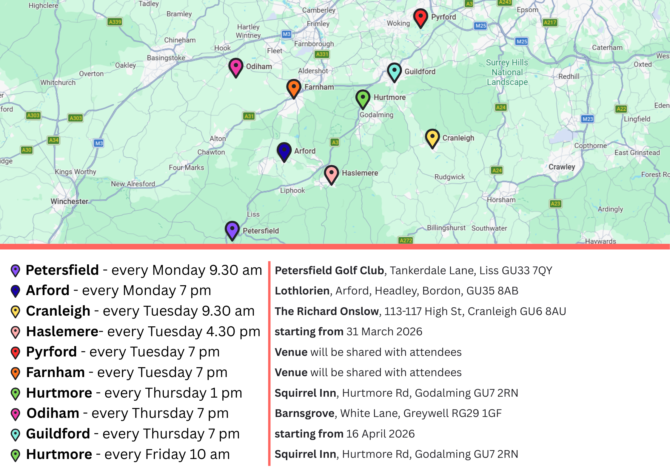 3 Counties Bridge Club, Surrey, Hampshire, Sussex